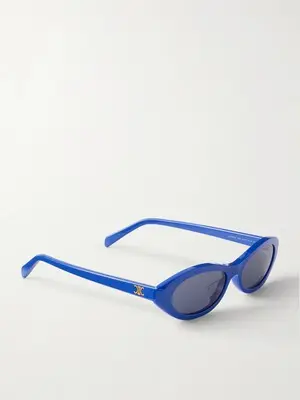 Celine Triomphe Mini Oval-frame Sunglasses