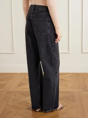Citizens Of Humanity Ayla Mid-rise Wide-leg Jeans - Black