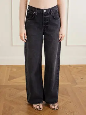 Citizens Of Humanity Ayla Mid-rise Wide-leg Jeans - Black