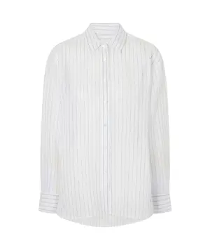 Aflalo Brein Striped Cotton And Silk-blend Voile Shirt