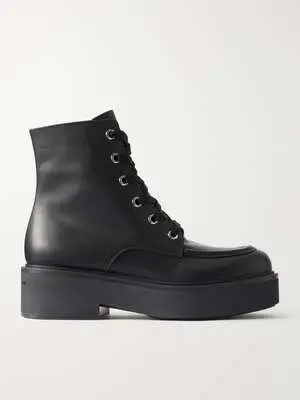 GIANVITO ROSSI 20 Leather Ankle Boots - Black