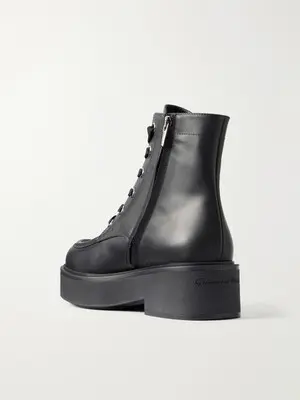 GIANVITO ROSSI Leather Lace-up Ankle Boots
