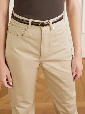 Anderson's Super Skinny Leather Belt With Gold-tone Buckle