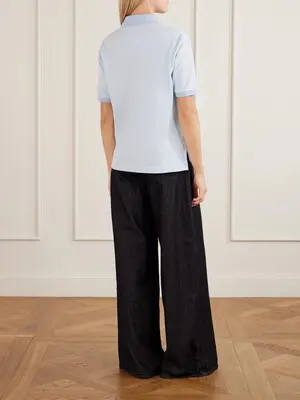 JIL SANDER Logo-embroidered Cotton-piqué Polo Shirt - Blue