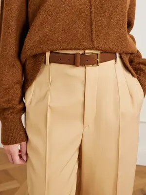 Anderson's Suede Belt With Gold-tone Buckle