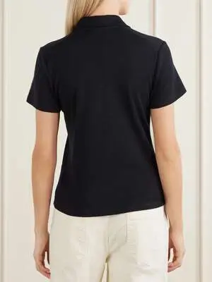 NILI LOTAN Trayelle Wool Polo Shirt