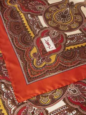 Saint Laurent Paisley-print Silk-twill Scarf