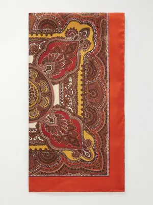 Saint Laurent Paisley-print Silk-twill Scarf Multi
