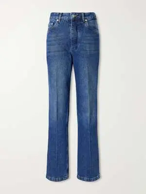 Studio Nicholson Barra Mid-rise Straight-leg Jeans - Mid Denim