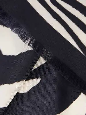 NILI LOTAN Zebra-print Silk Scarf
