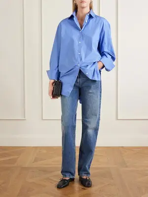 ANINE BING Plaza Cotton Poplin Shirt