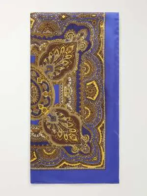 Saint Laurent Paisley-print Silk-twill Scarf - Multi