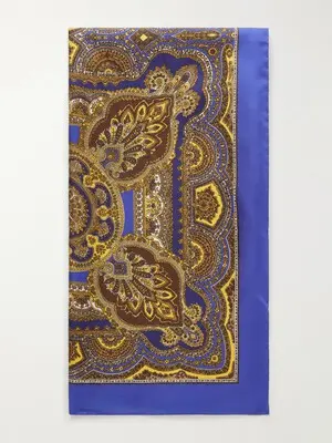 Saint Laurent Paisley-print Silk-twill Scarf Multi