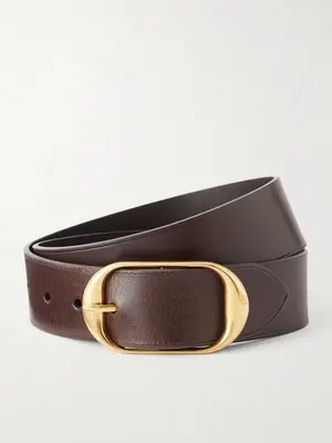 NILI LOTAN Leather Belt - Brown