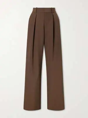MAISON MARGIELA Pleated Cady Wide-leg Pants - Brown