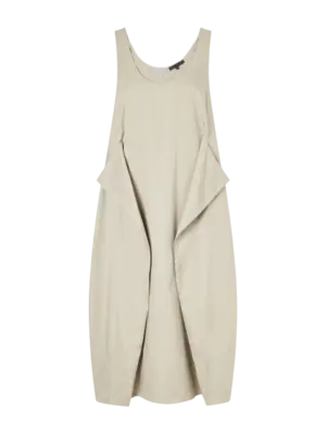Tibi Cotton Poplin Midi Dress - Neutrals