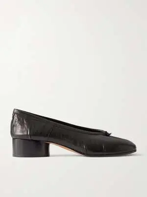 MAISON MARGIELA Tabi Split-toe Leather Ballet Flats - Black