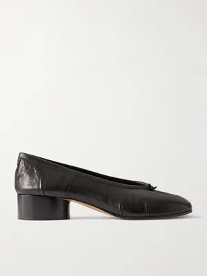 MAISON MARGIELA Tabi Split-toe Leather Ballet Flats - Black