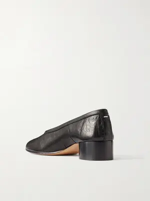 MAISON MARGIELA Tabi Split-toe Leather Ballet Flats - Black