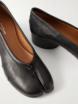 MAISON MARGIELA Tabi Split-toe Leather Ballet Flats - Black