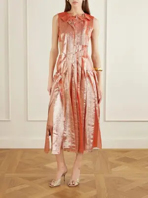Maticevski Trailblaze Ruffled Brocade Gown - Metallic