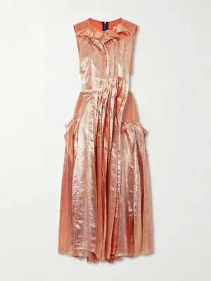 Maticevski Trailblaze Ruffled Brocade Gown - Metallic