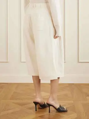 Co Pleated Woven Wide-leg Pants