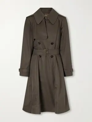 Burberry Pembury Belted Cotton-gabardine Trench Coat - Brown