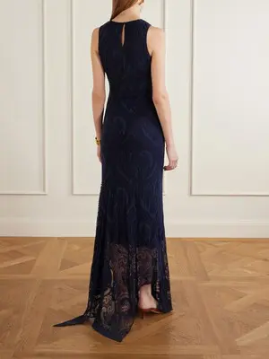 Etro Devoré Cotton-blend Crepe-jersey Maxi Dress With Paisley Motif