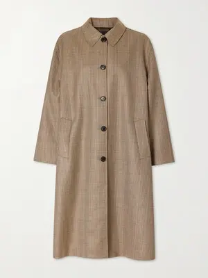 NILI LOTAN Adrien Wool Long Coat - Brown