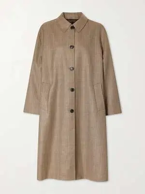 NILI LOTAN Adrien Wool Long Coat - Tan