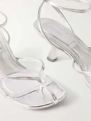 Simkhai Kelsey Metallic-leather Wedge Sandals
