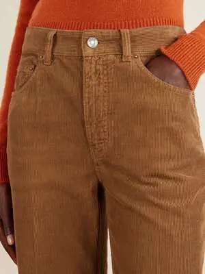 Saint Laurent Cotton-corduroy High-rise Flared Pants