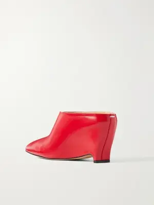 MAISON MARGIELA Heel-less Leather Mules - Red
