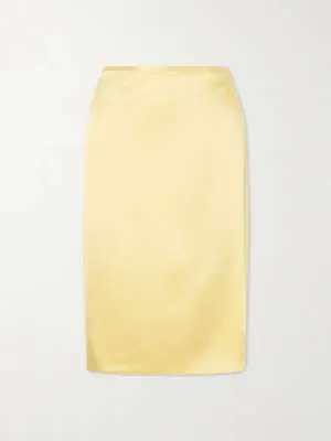 Aflalo Rixa Satin Wrap Midi Skirt