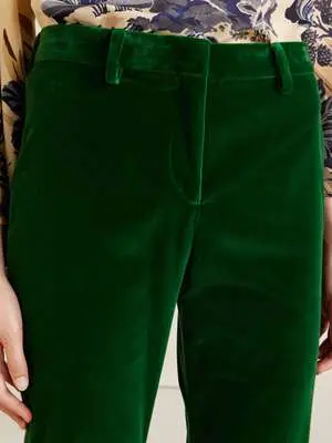 Etro Stretch-cotton Velvet Flared Pants