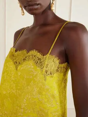Saint Laurent Brocade And Lace Cami