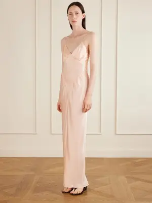 Aflalo Aire Silk-satin Maxi Dress