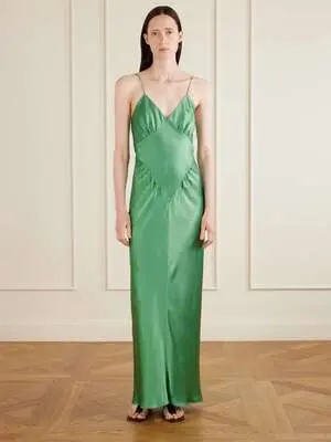 Aflalo Aire Silk-satin Maxi Dress