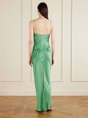 Aflalo Aire Silk-satin Maxi Dress