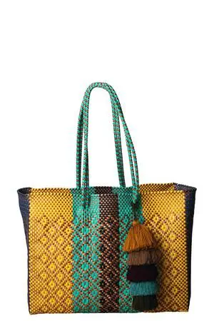 VERVE CULTURE Woven Tote Bag With Tassel Detail - N,a