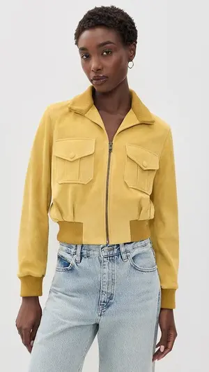 FRAME The Suede Ace Bomber Jacket