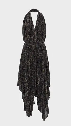 Proenza Schouler Paulina Halterneck Printed Maxi Dress