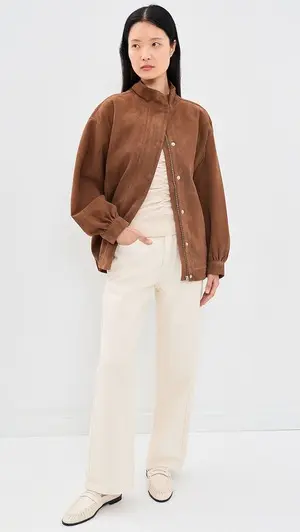 THE GARMENT Geneve Suede Bomber Jacket