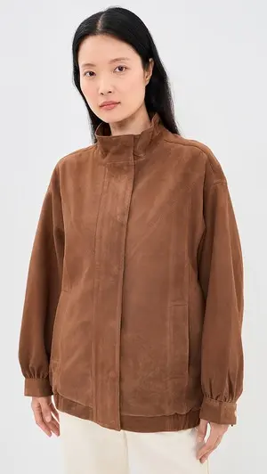 THE GARMENT Geneve Suede Bomber Jacket
