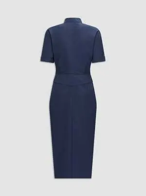 CALLAS MILANO Bali Wrap Dress With Pleated Trousers Detail - Navy