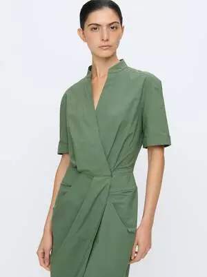 CALLAS MILANO Bali Wrap Shirt Dress