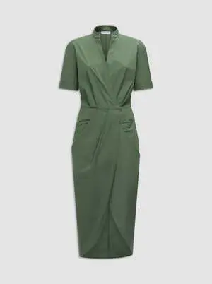 CALLAS MILANO Bali Wrap Shirt Dress