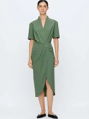 CALLAS MILANO Bali Wrap Shirt Dress