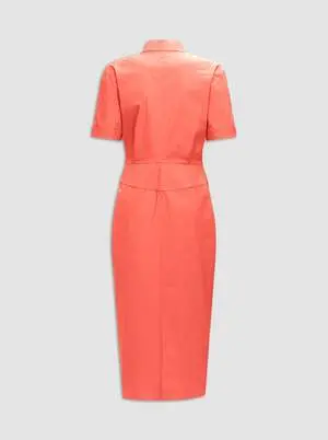 CALLAS MILANO Bali Wrap Shirt Dress - Coral